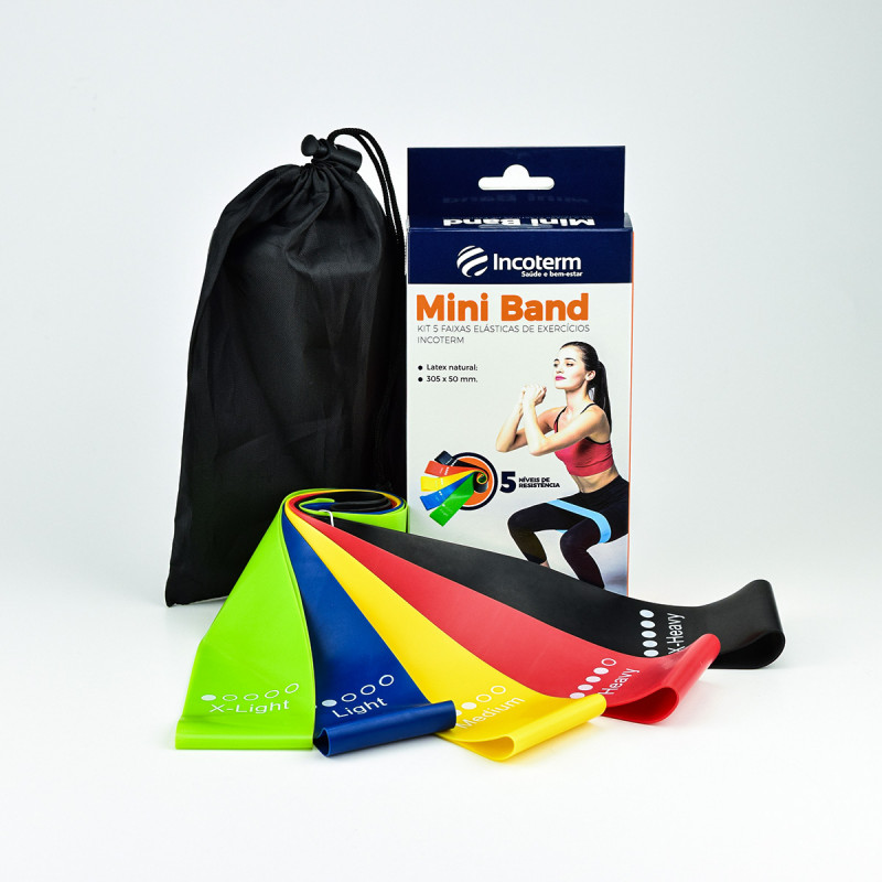 Mini Band Kit Faixa Elástica de Exercícios Incoterm